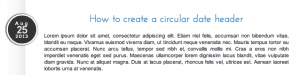 How to create a circular date header for Blogger posts