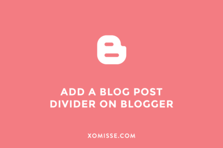 How to add a blog post divider on Blogger