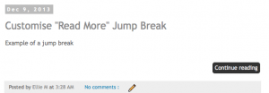 How to customise the read more jump link on Blogger