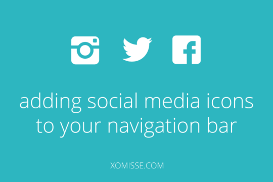 Add social media icons to your navigation bar