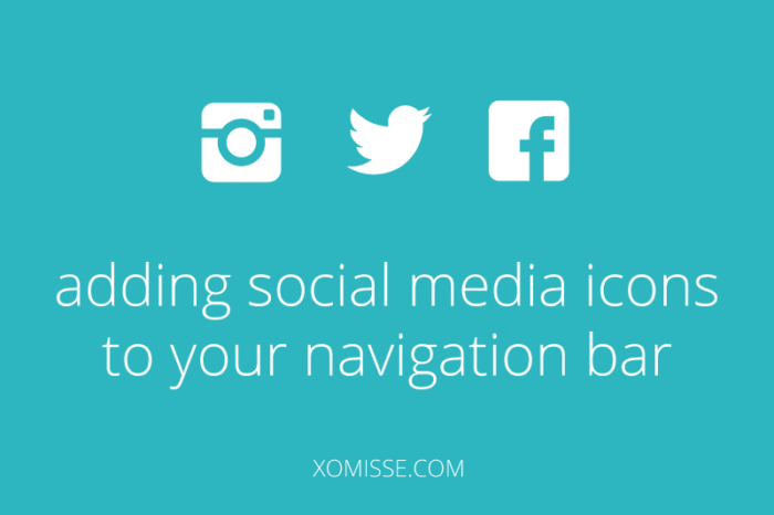 Add social media icons to your navigation bar