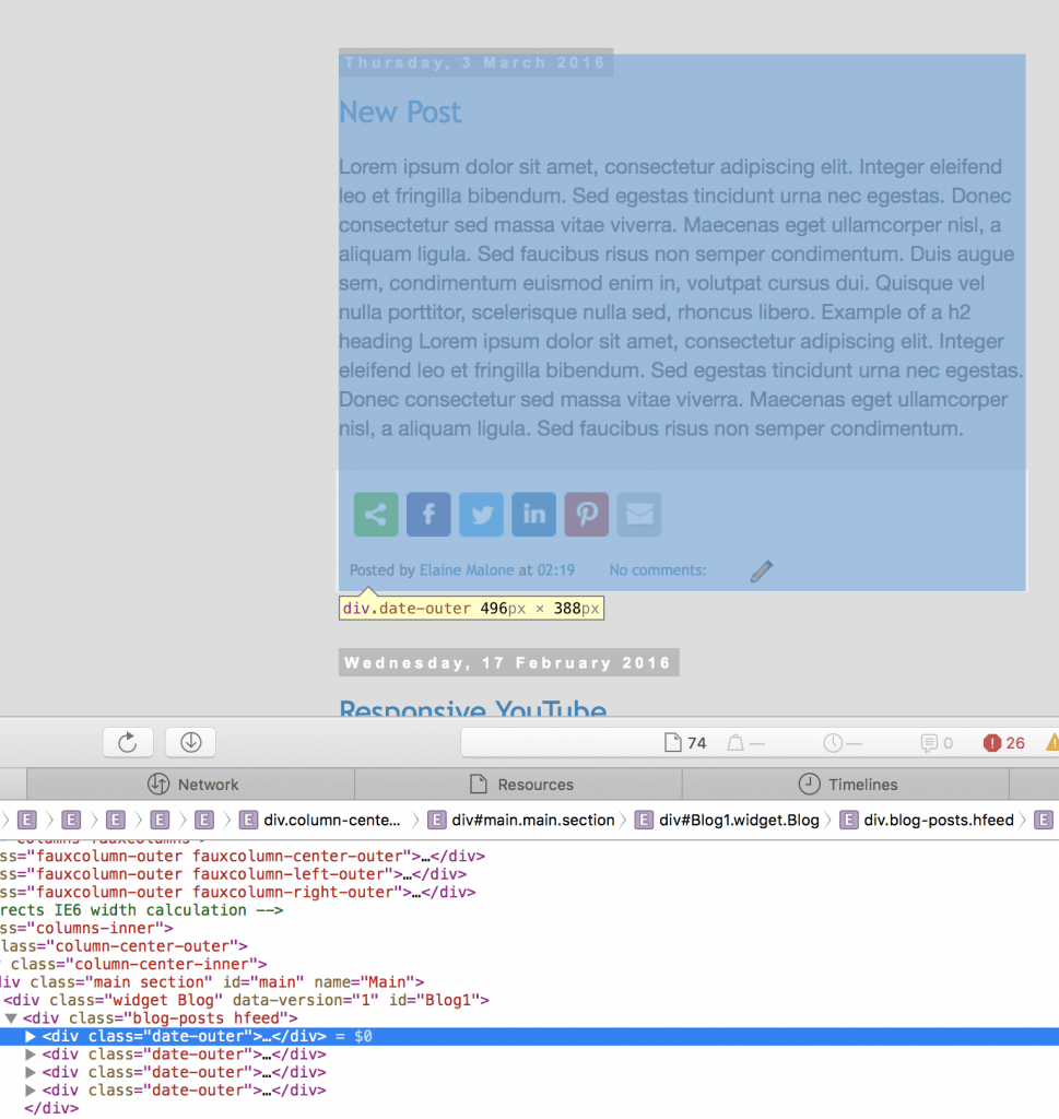 Card based blog design - how to divide each post into a separate box on ...