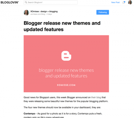 Bloglovin' Respond to Issue - Stealing your content, page views and SEO?