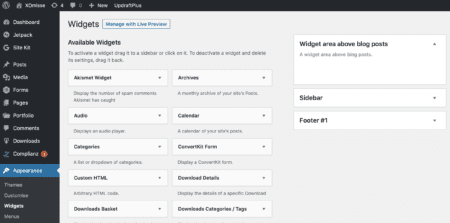 How to add a widget area above your WordPress blog posts