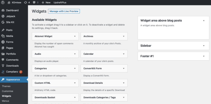 How To Add A Widget Area Above Your Wordpress Blog Posts