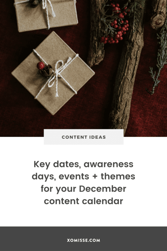 Content ideas to fill your December 2022 calendar